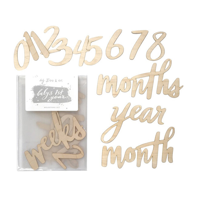 Milestone Set, Wooden - Baby Jives Desk & Stationery | Maisonette