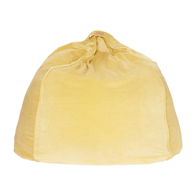 Velvet Beanbag Chair Cover, Sundress Yellow - Kip & Co Kids Seating ...