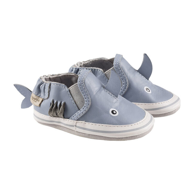 Sebastian Shark Soft Soles, Blue - Robeez Shoes & Booties | Maisonette
