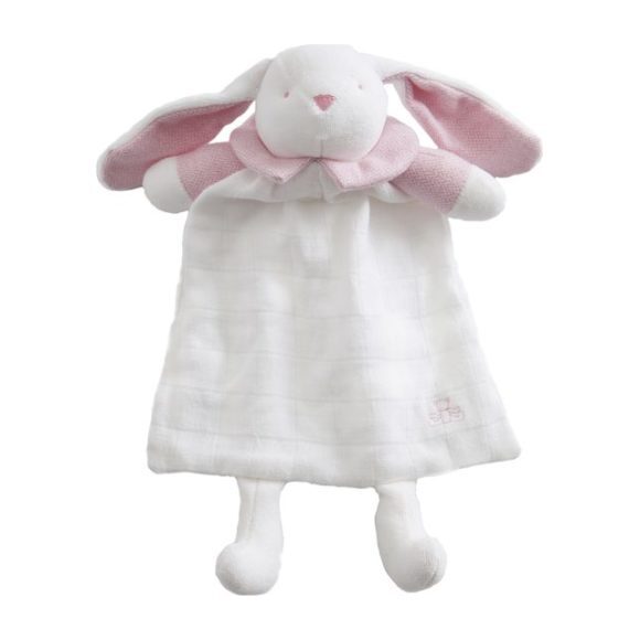 Rabbit Lovey, Pink Chevron - Pamplemousse Peluches Plush | Maisonette