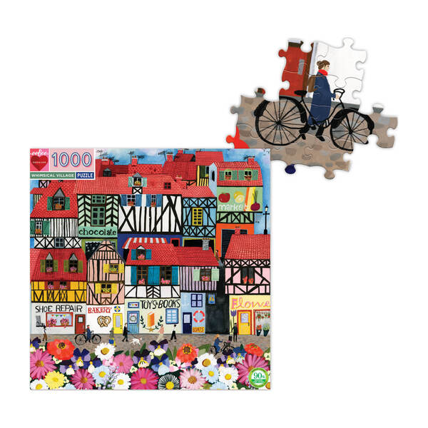 Whimsical Village 1000-Piece Puzzle - Play Learning Puzzles - Maisonette