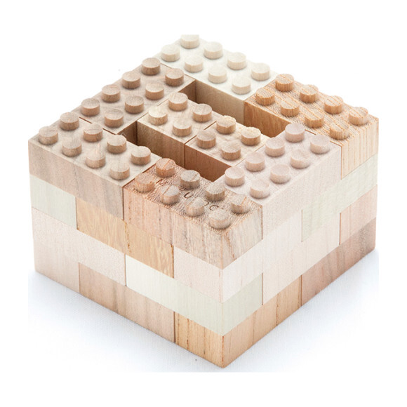 34-Piece Wooden Lego Set - Play Learning Blocks, Sorters & Stackers ...