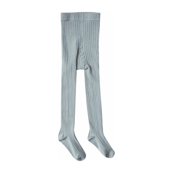 Ribbed Tights, Dusty Blue - Rylee + Cru Tights & Socks | Maisonette