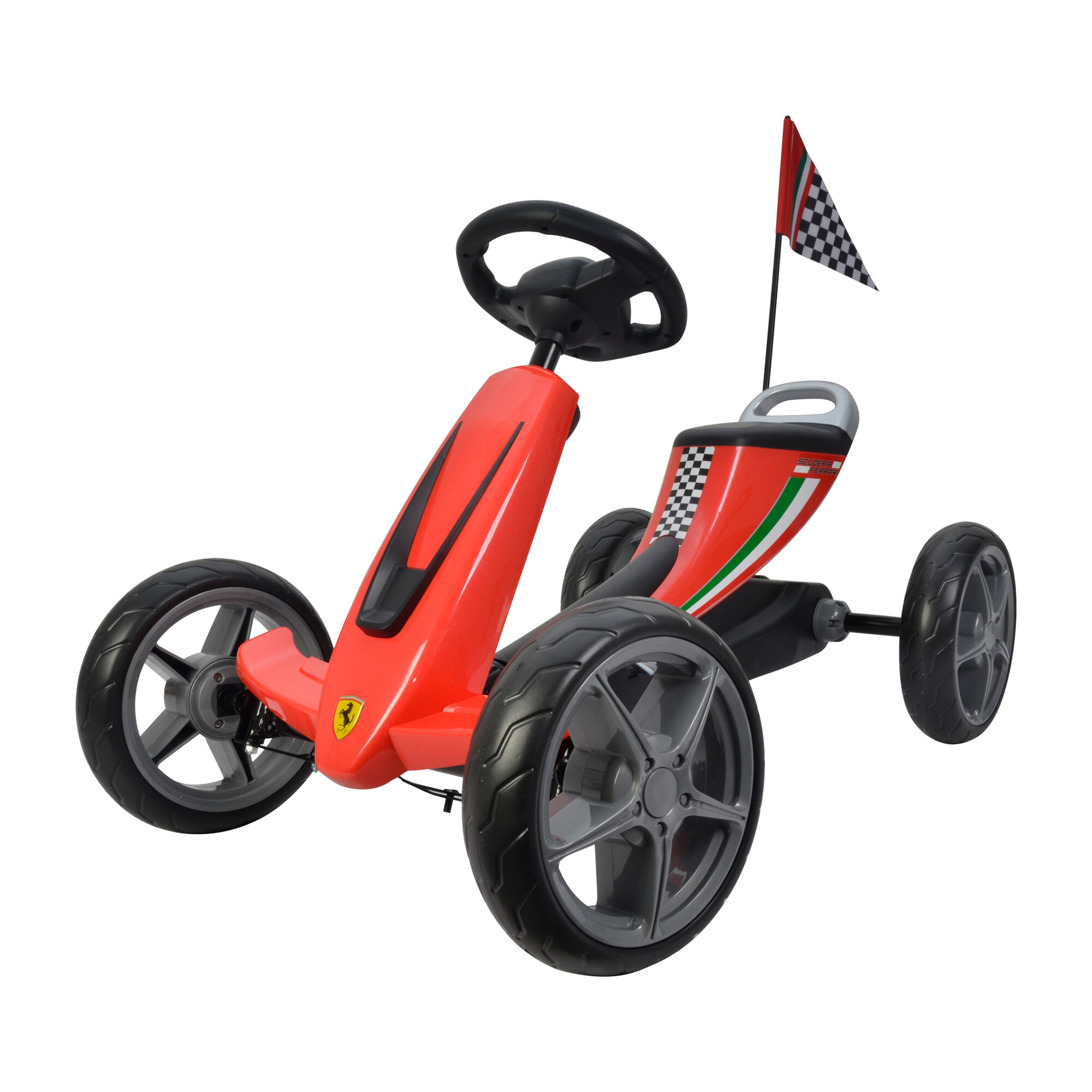 Ferrari Go Kart, Red - Play Outdoor Backyard & Park - Maisonette