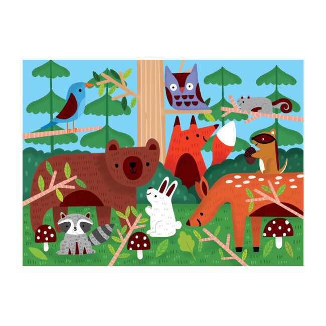 Fuzzy Woodland 42-Piece Puzzle - Galison Puzzles | Maisonette