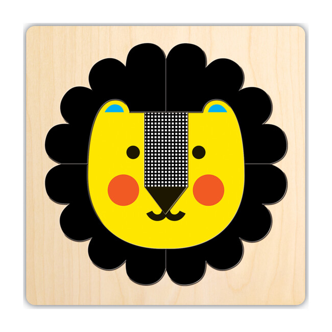 Animal Faces 4-Layer Wood Puzzle - Galison Puzzles | Maisonette