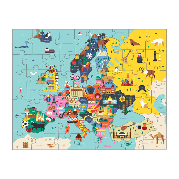 Map of Europe Geography Puzzle - Play Learning Puzzles - Maisonette