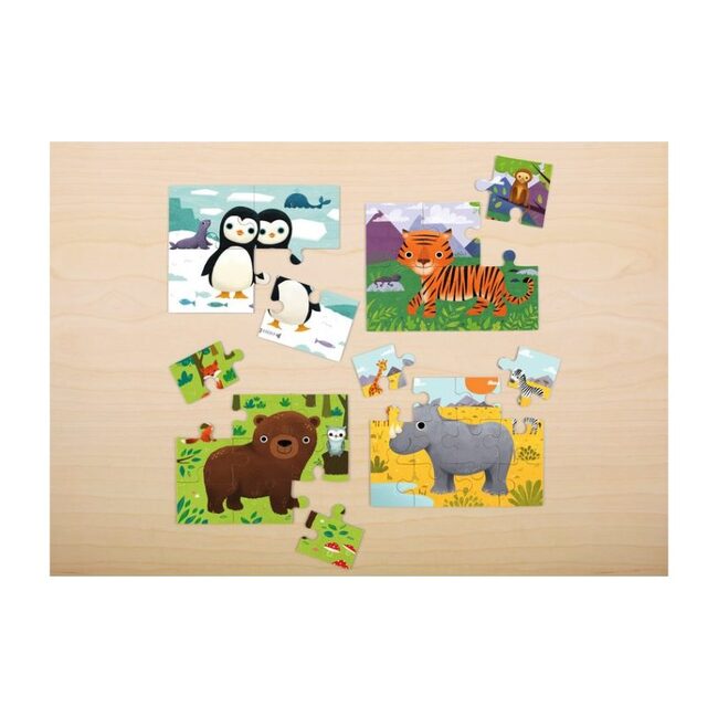 4 In A Box Puzzle Set, Animals of the World - Galison Puzzles | Maisonette