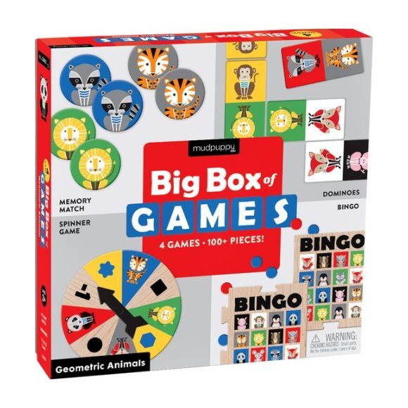 Big Box of Games, Geometric Animals - Galison Games | Maisonette