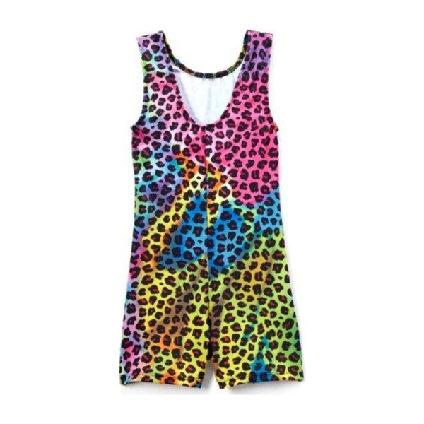 Rainbow Leopard Bike Uni - Kids Girl Clothing Leotard - Maisonette