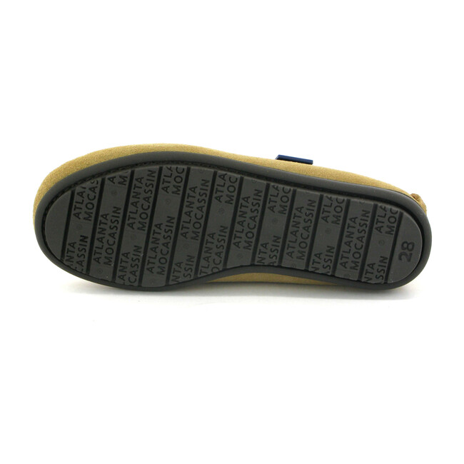 Plain Vamp Moccasin in Suede Leather, Beige - Atlanta Mocassin Shoes ...