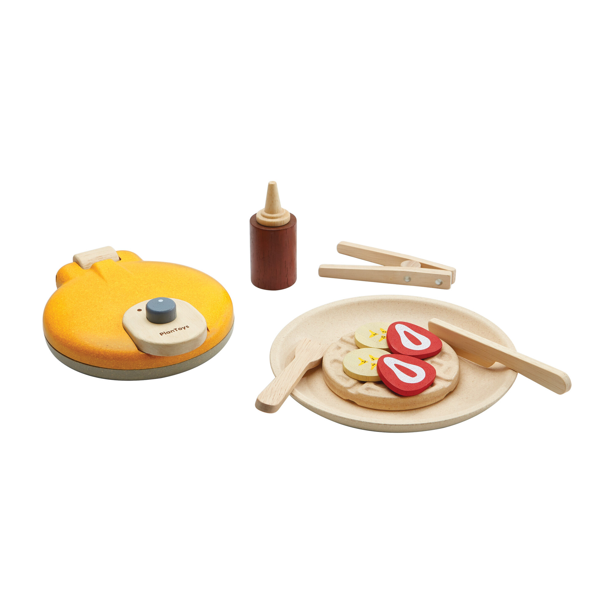 Wooden Waffle Set - Play Kids Play Food & Accessories - Maisonette