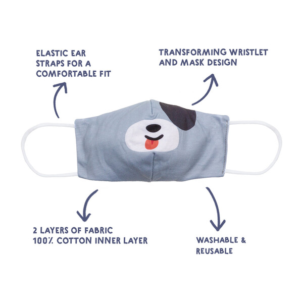 Kids Packable Wristlet Face Mask Buddies, 3 Pack - Home Bath & Beauty ...