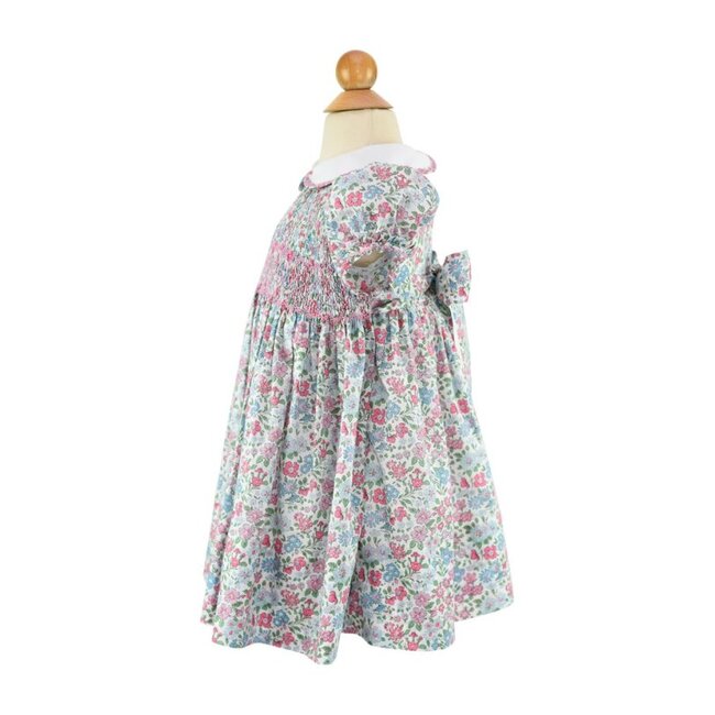 Smocked Frock Dress, Liberty Flowers - Kids Girl Clothing Dresses ...