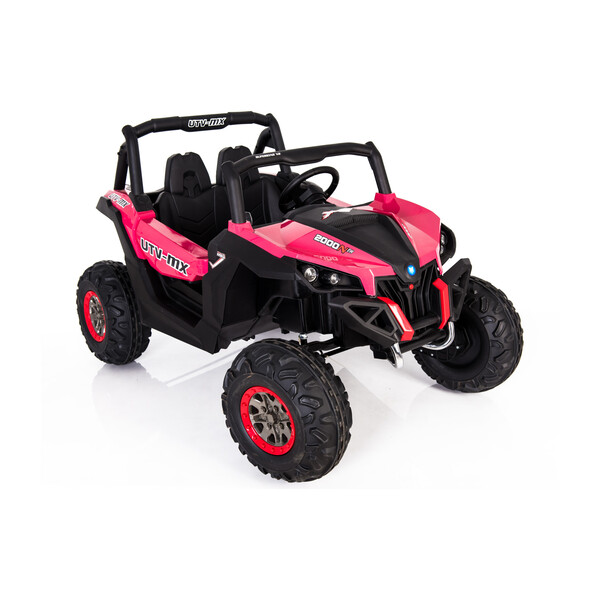 Lightning UTV- 4 motors, Pink - Play Outdoor Backyard & Park - Maisonette