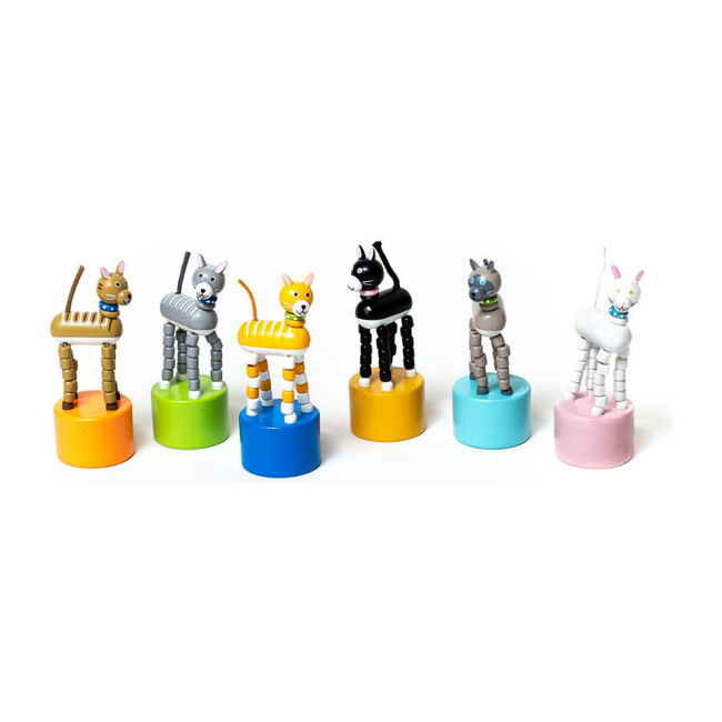 Kitty Cat Push Puppets, Set of 6 - Jack Rabbit Creations Games | Maisonette
