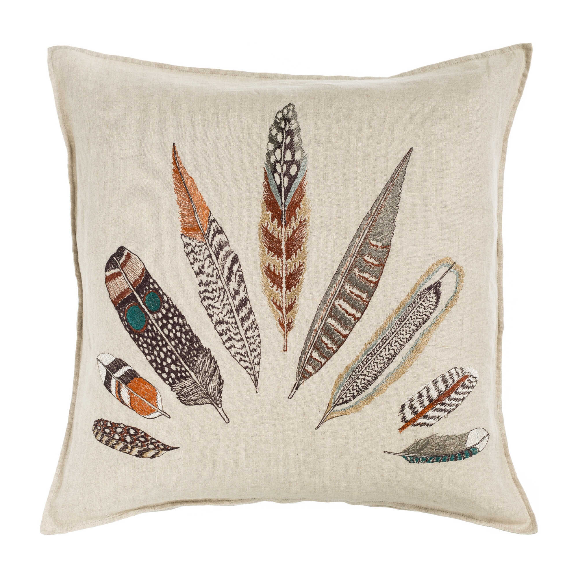 Plumes Fan Pillow - Home Decor Decorative Pillows & Throws - Maisonette