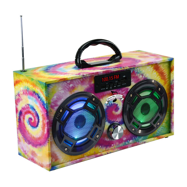 Bluetooth Mini Boom Box, Tye Dye - Play Kids Musical - Maisonette