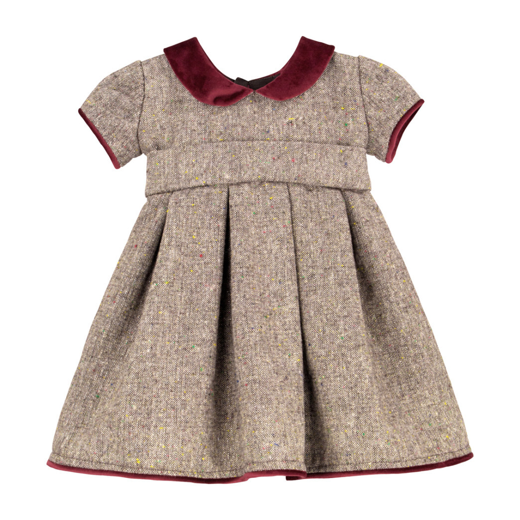 Sparkle Confetti Dress, Chocolate - Kids Girl Clothing Dresses - Maisonette