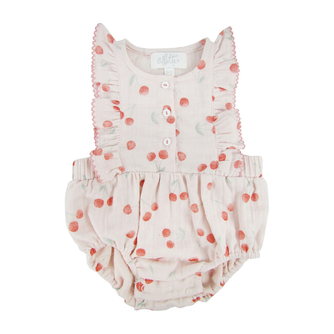 Cherry Bubble, Pink - Albetta Rompers | Maisonette