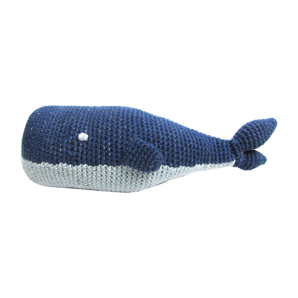Crochet Blue Whale Rattle Doll - Albetta Teethers & Rattles | Maisonette