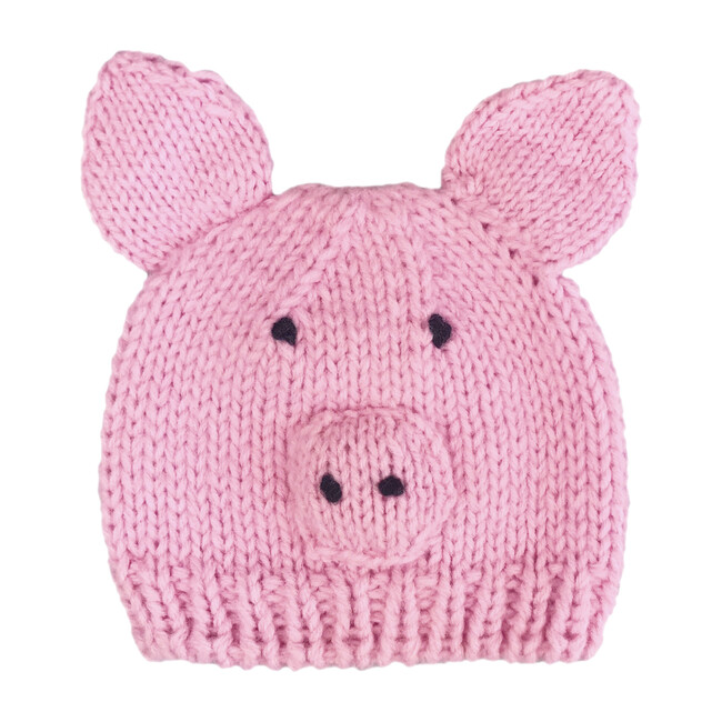 Sammie Pig Hat, Pink - Baby Girl Accessories Hats & Mittens - Maisonette