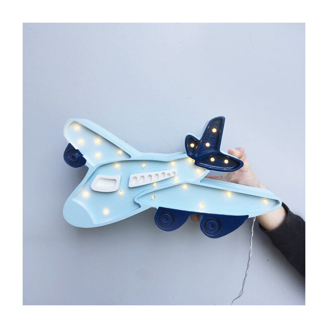 Airplane Lamp, Blue - Home Decor Lighting - Maisonette