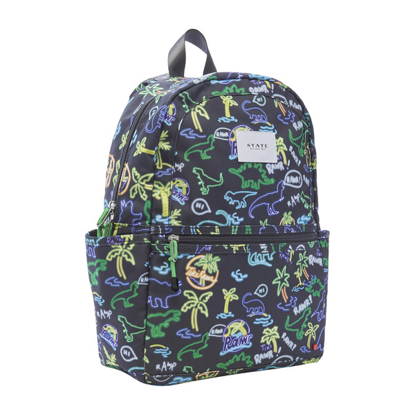 Kane Kids Backpack, Neon Dino - Kids Boy Accessories Bags - Maisonette