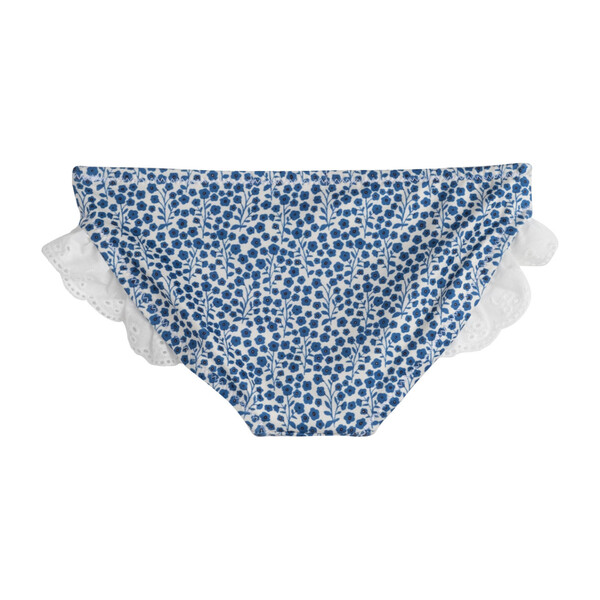 Bridget Ruffle Bikini Bottom, Blue Ditsy Floral - What's New Trending ...