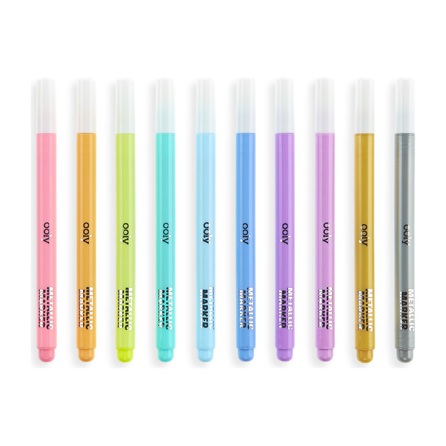 Color Lustre Metallic Brush Markers - Play Learning Arts & Crafts ...