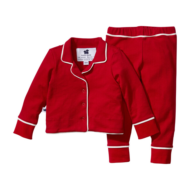 Classic Pajamas, Red - Paper Cape Sleepwear | Maisonette