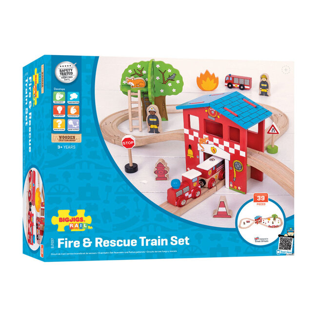 Fire Station Train Set - Play Kids Vehicles & Trains - Maisonette