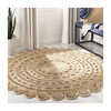 Maude Round Flatweave Rug, Natural - Safavieh Rugs | Maisonette