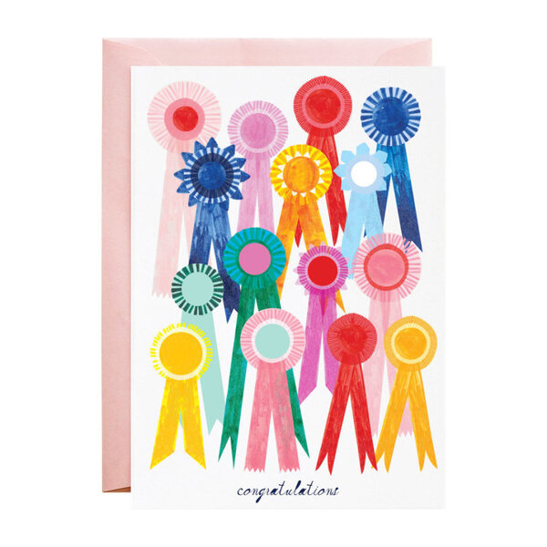 First Place Ribbon Congratulations Card - Home Decor Desk & Stationery ...