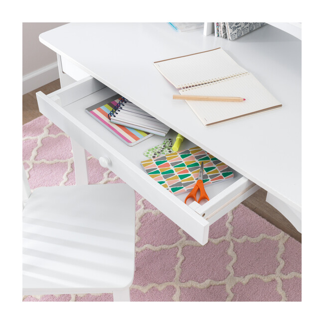 Avalon Desk with Hutch and Chair, White - Home Furniture Kids Seating ...