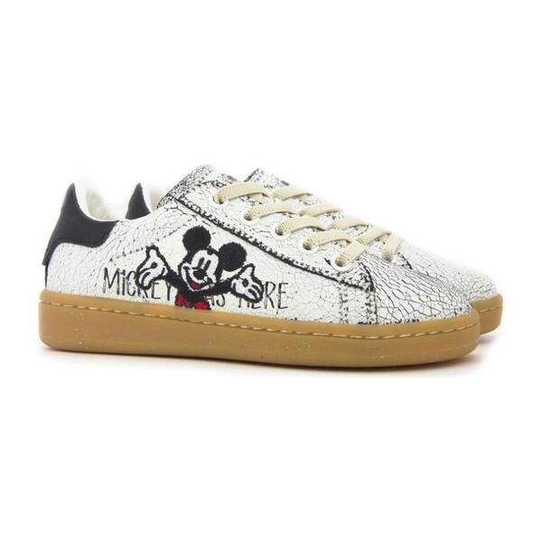 Mickey Mouse Sneakers, White - Kids Girl Accessories Shoes - Maisonette