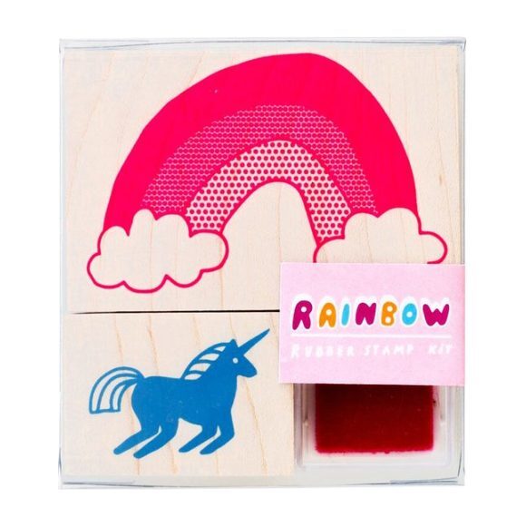 Unicorn + Rainbow Small Stamp Kit - Yellow Owl Workshop Arts & Crafts ...