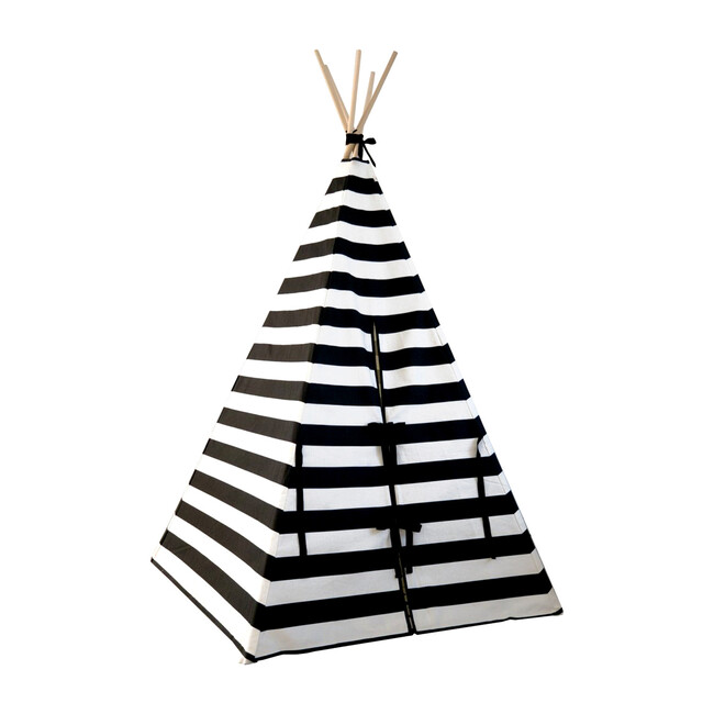Black + White Striped Teepee - Wildfire Teepees Pretend Play, Play ...