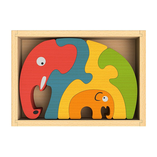 Elephant Family Puzzle - Play Learning Educational Toys - Maisonette
