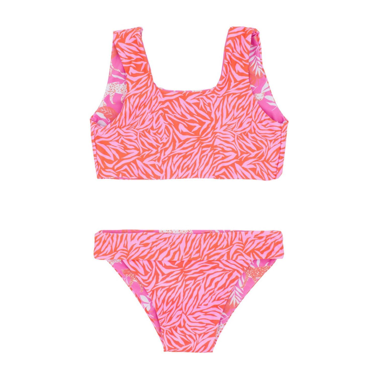 Island Hopper Reversible Bikini, Pink - Kids Girl Clothing Swim ...
