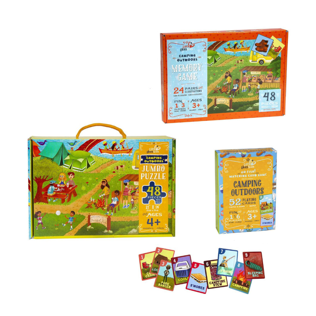 Camping Outdoors Puzzle and Game Play Pack - Play Learning Games ...