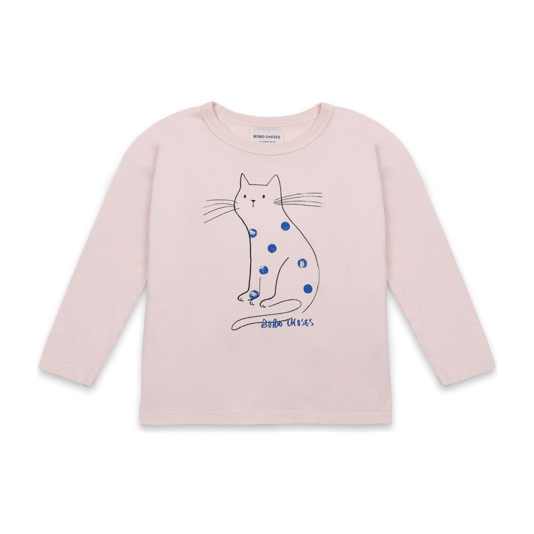 Long Sleeve T-Shirt, Cat - Kids Girl Clothing Tops - Maisonette