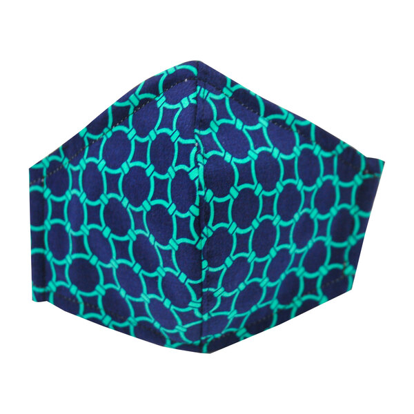 Adult Cotton Face Mask, Navy Green Circle - Busy Bees Mommy & Me Shop ...