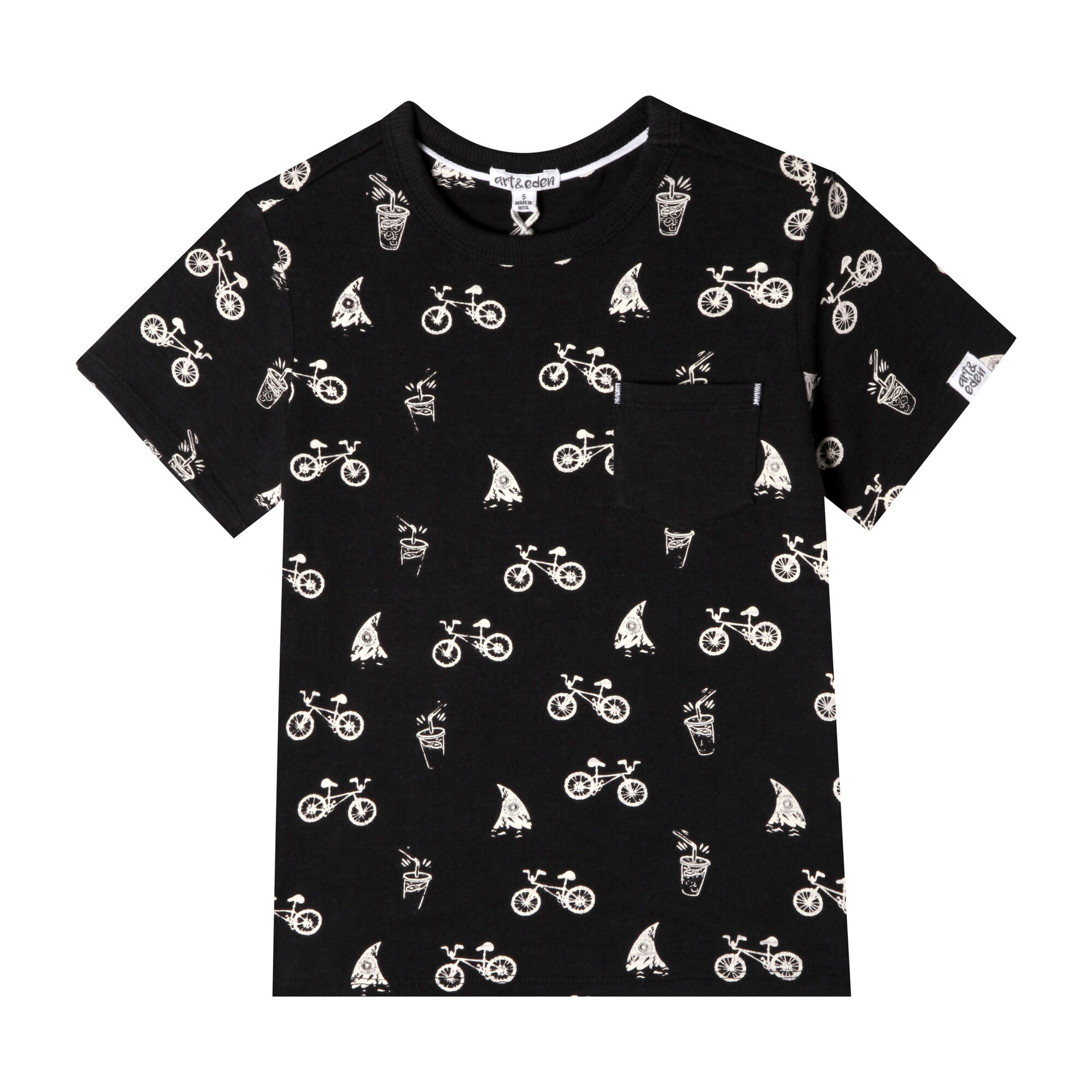 Lucas T-Shirt, Black Playtime Print - Kids Boy Clothing Tops - Maisonette