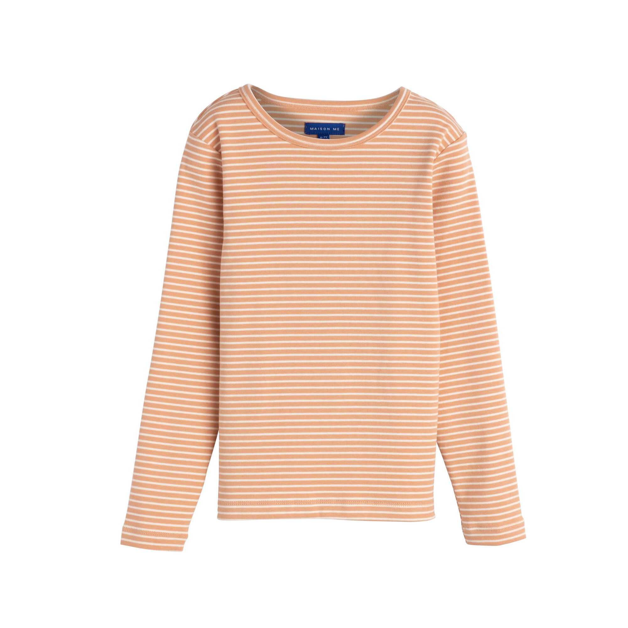 Ruby Striped Long Sleeve, Apricot Stripe - - Maisonette