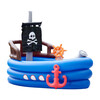 Water Fun Pirate Boat Inflatable Kiddie Pool - Play Outdoor Backyard ...