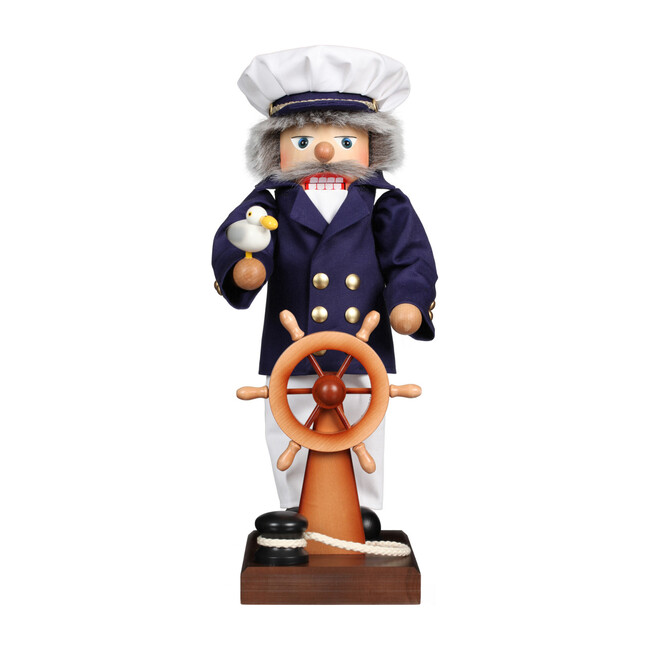 Large Ship Captain Nutcracker, Blue - Christian Ulbricht Nutcrackers ...