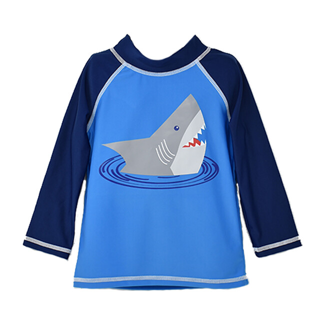 Graphic Rash Guard Swim Top, Shark Doodles - Kids Boy Clothing Swim ...