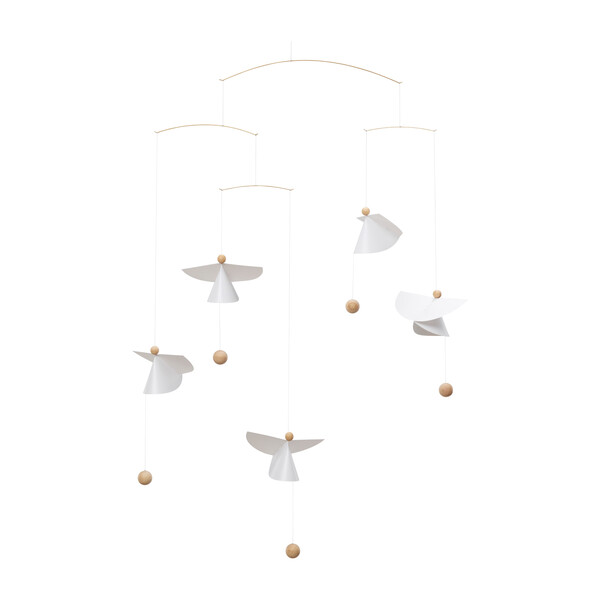 Guardian Angels 5 Mobile, White/Natural - Flensted Mobiles Mobiles ...