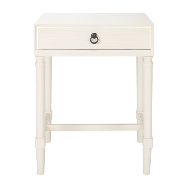 Mabel 1-Drawer Accent Table, White - Nightstands & Accent Tables | Maisonette